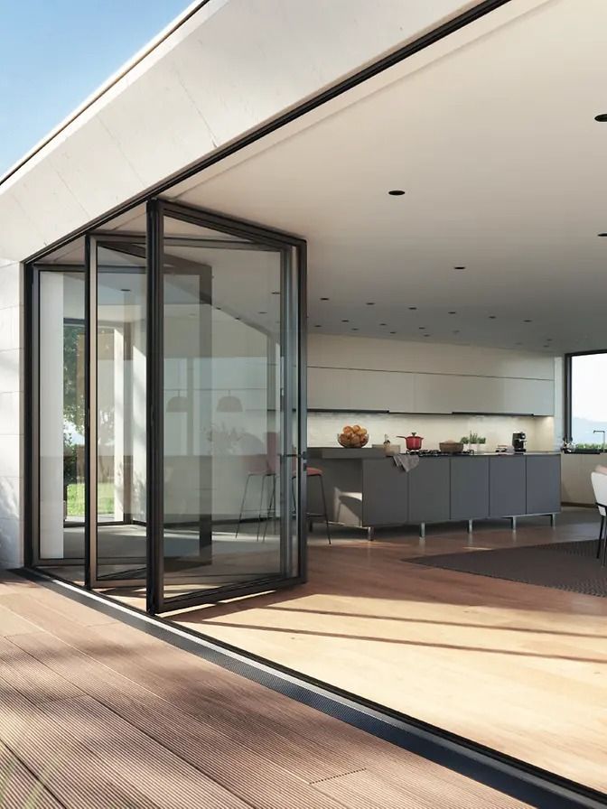 Foshan Factory Customized Entrance Glass Sliding Stacking Doors ...